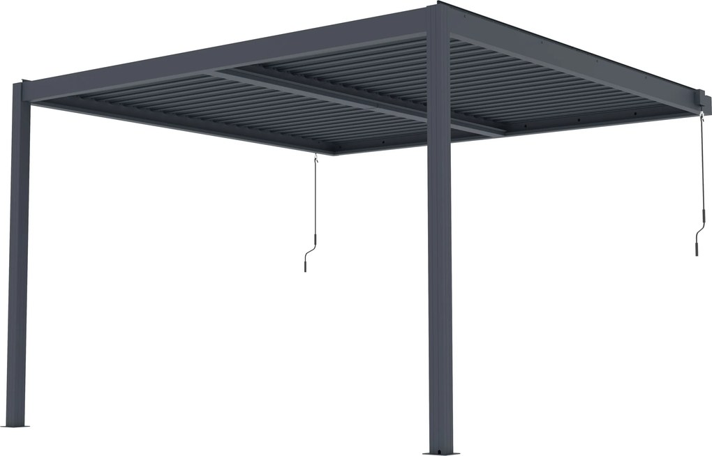 Bioklimatická pergola G21 Trenton Premium 4x4 m, antracitová hliníková