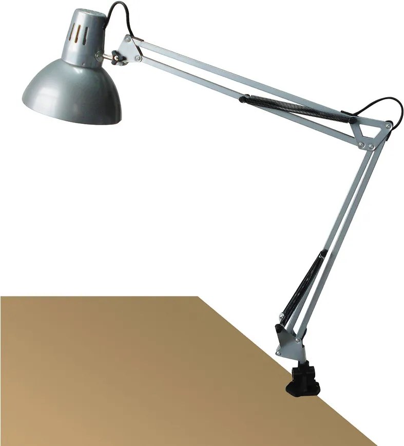 Rábalux 4216 Klipsový Stolní Lampy Arno stříbrný kov E27 1x MAX 60W IP20