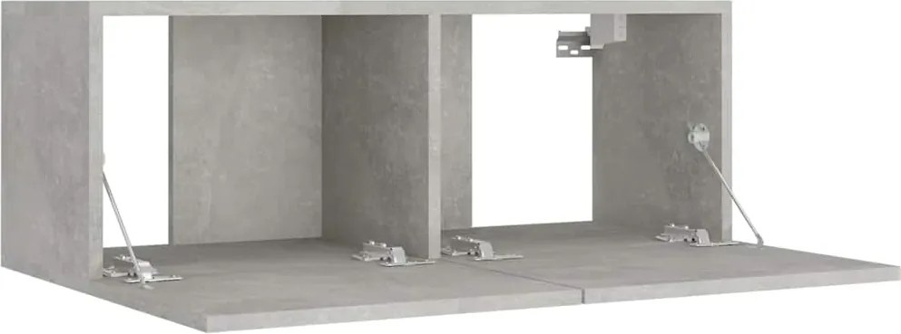 8dílný set TV skříněk betonově šedý kompozitní dřevo 3114217