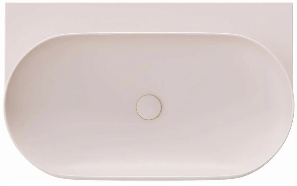Ravak Yard - Umyvadlo 81x50 cm, bez přepadu, bez otvoru pro baterii, Alabaster Pink XJX0G080000