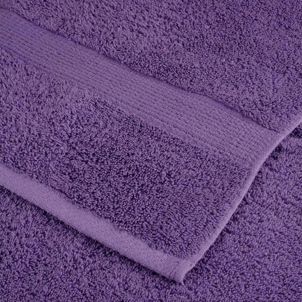 Premium ručníky SOLUND 4 ks fialové 100 x 200 cm 600 g/m² 137366