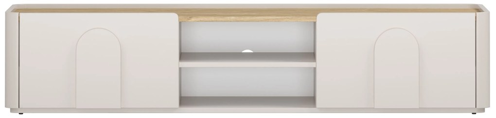 TV stolek Amilio 170 cm - kašmírová / dub olejovaný / kašmírové úchytky