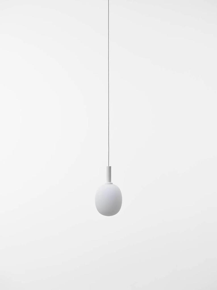 Brokis Ivy Single skleněné závěsné svítidlo Barva: Bílá, Velikost: Ø 119 mm, Barva kování: Antracit