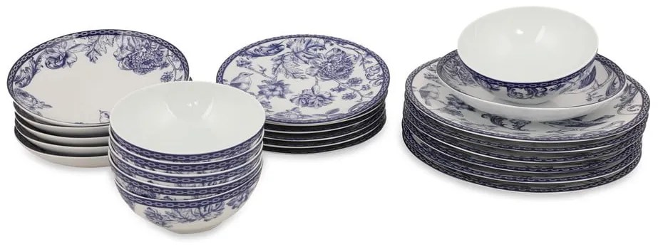 Porcelánová jídelní sada 24 ks pro 6 osob Flowers – Kütahya Porselen