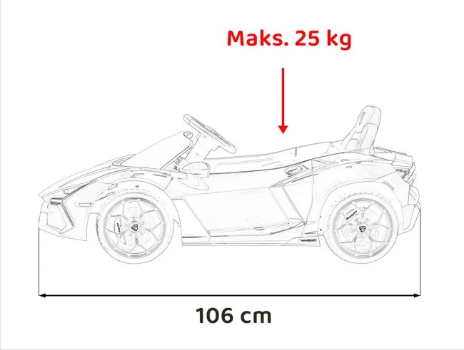 Elektrické autíčko Lamborghini Revuelto žluté