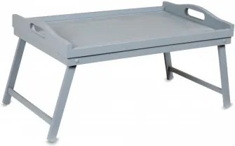 Dřevěný servírovací stolek do postele 50x30 cm šedý  CZ182-S