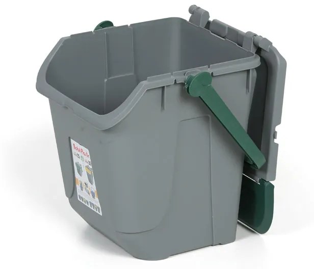 Mobil Plastic Plastový odpadkový koš na třídění odpadu ECOLOGY, šedá/zelená