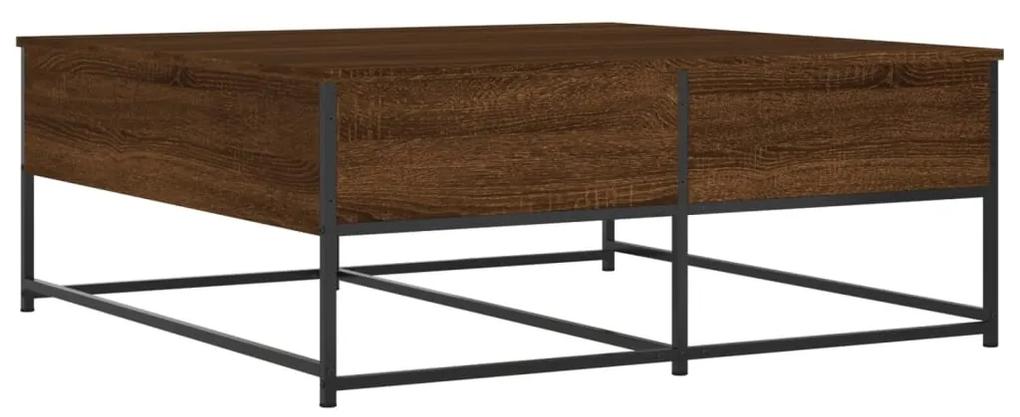 Konferenční stolek hnědý dub 100 x 99 x 40 cm kompozitní dřevo - Default Title