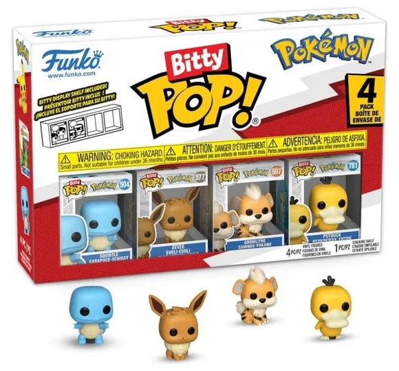 Funko pop! pokémon bitty 4-pack series 4 2,5 cm