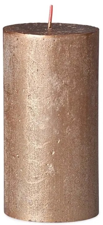 Bolsius Rustic Shimmer Válec 68x130mm Gold, zlatá svíčka