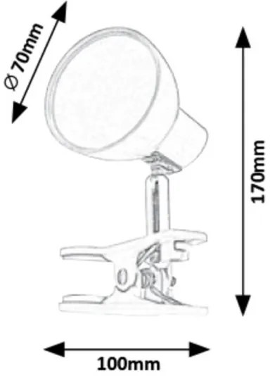 Rabalux 1477 - LED Lampa s klipem NOAH LED/5W/230V bílá