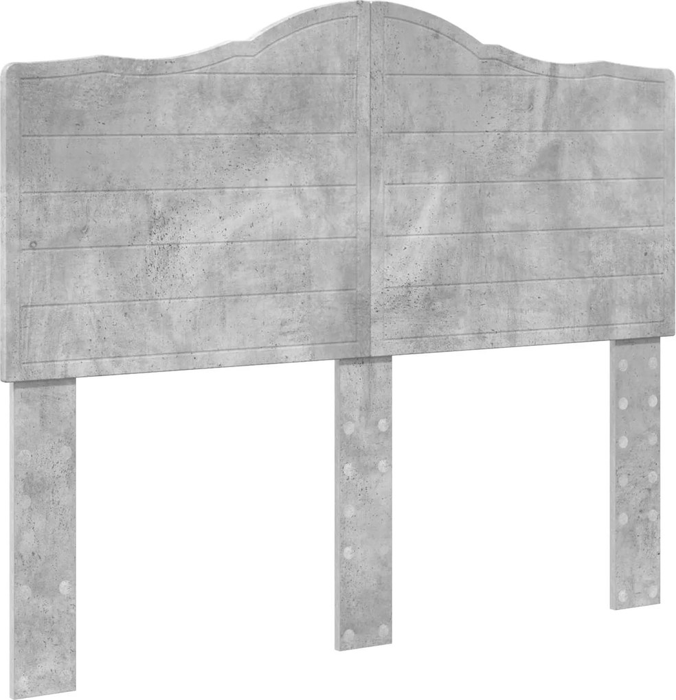 Rám postele s čelo Betonově šedá 135 x 190 cm Kompozitní dřevo 3413615