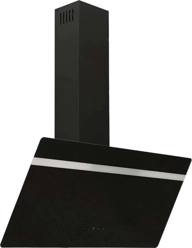 vidaXL Nástěnná digestoř 90 cm ocel a tvrzené sklo [51673] Barva: Černá