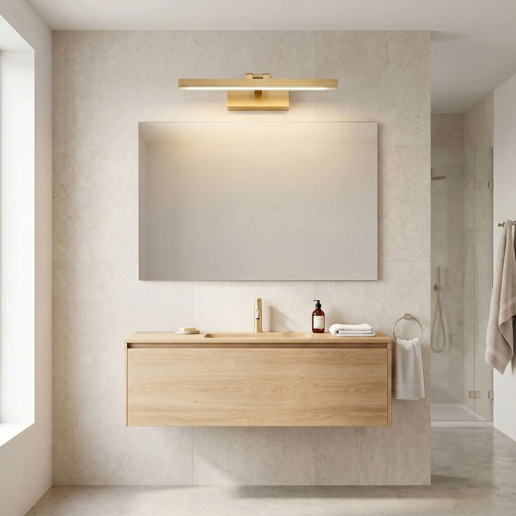 Toolight APP1863-1W, koupelnová LED svítilna, 400 mm, broušená ocel, OSW-66016