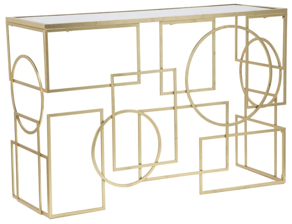 Zlatý konzolový stolek Ferretti Marry, 120x41x81 cm