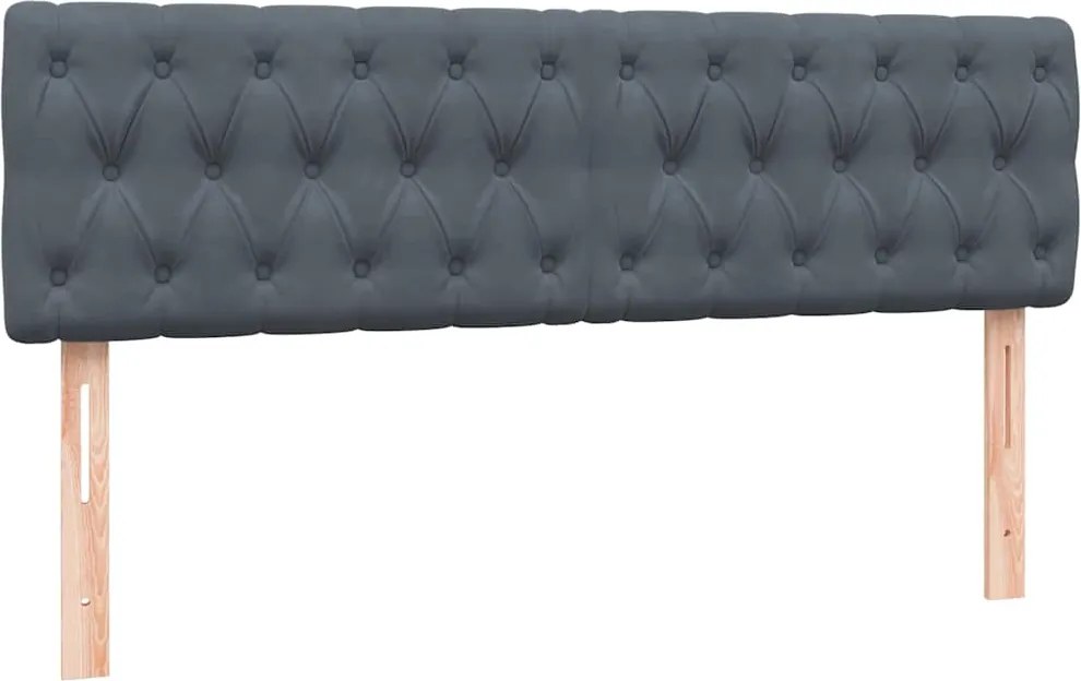 Box spring postel s matrací tmavě šedá 160x210 cm samet 3318370