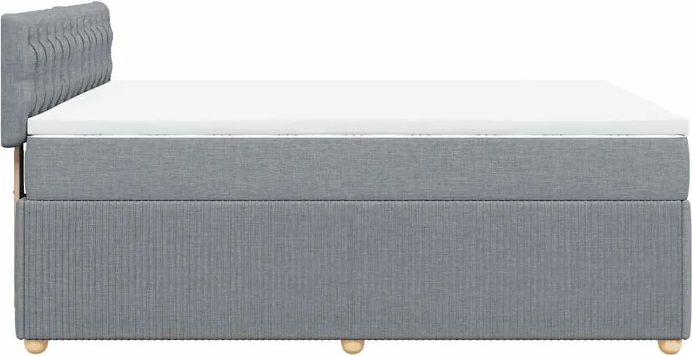 Box spring postel s matrací světle šedá 160 x 200 cm textil 3287514