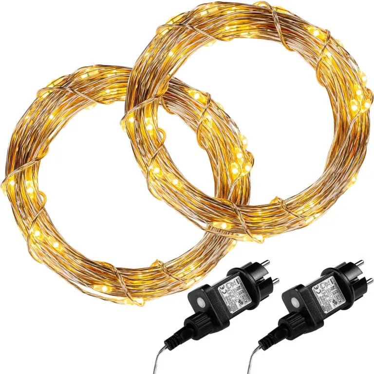 VOLTRONIC 68035 Sada 2 kusů světelných drátů - 100 LED, teple bílá