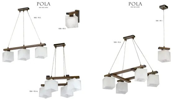 Jupiter 1092 - PO3 - Závěsný lustr POLA 3xE27/60W/230V