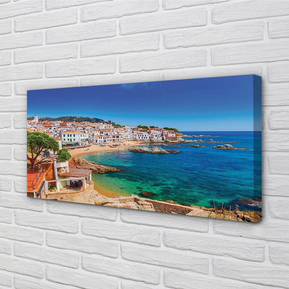 Obrazy na plátně Španělsko coast beach city 100x50 cm