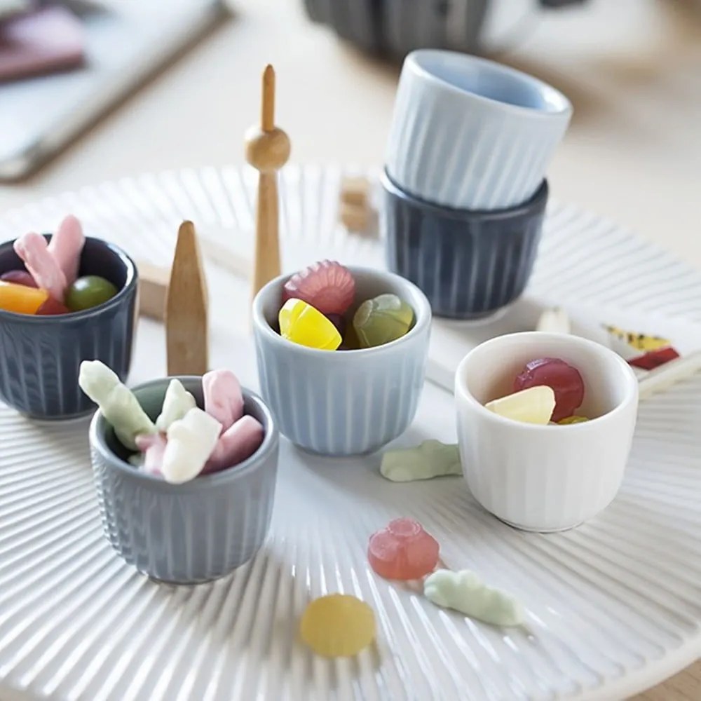 Sada 2 bílých porcelánových misek na vajíčka Kähler Design Hammershoi, ⌀ 8 cm