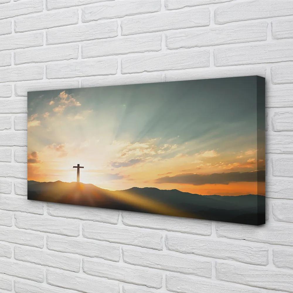 Obrazy na plátně Cross sun top 120x60 cm