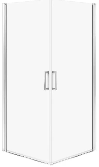 Cersanit Moduo, 2-křídlový sprchový kout 80(dveře) x 80(dveře) x 195cm, 6mm čiré sklo, chromový profil, S601-477