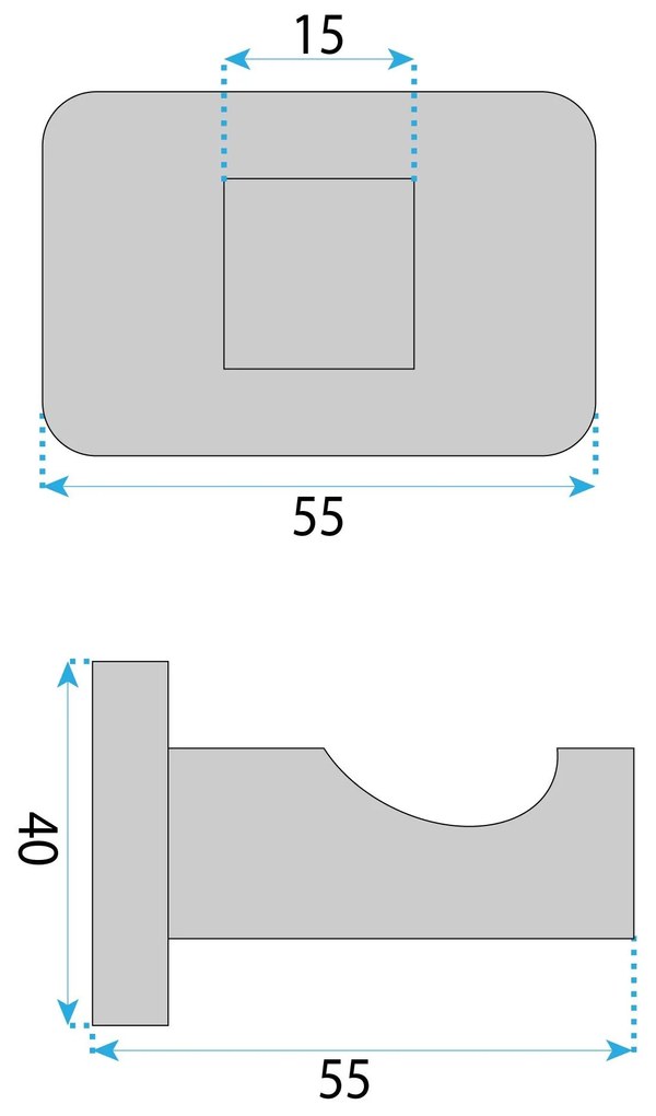 Rea Nico, koupelnový 1-háček na ručník, zlatá matná, REA-88039