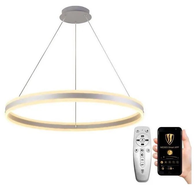 NEDES LED Stmívatelný lustr na lanku LED/110W/230V 3000-6500K + dálkové ovládání ND3463