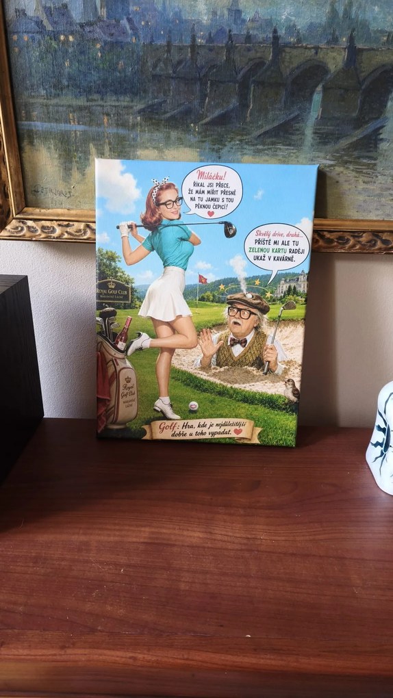 Srdcem darované Veselá osobní ilustrace na přání – Tisk na plátno 30 × 40 cm Varianta grafického zpracování:: 3D grafika