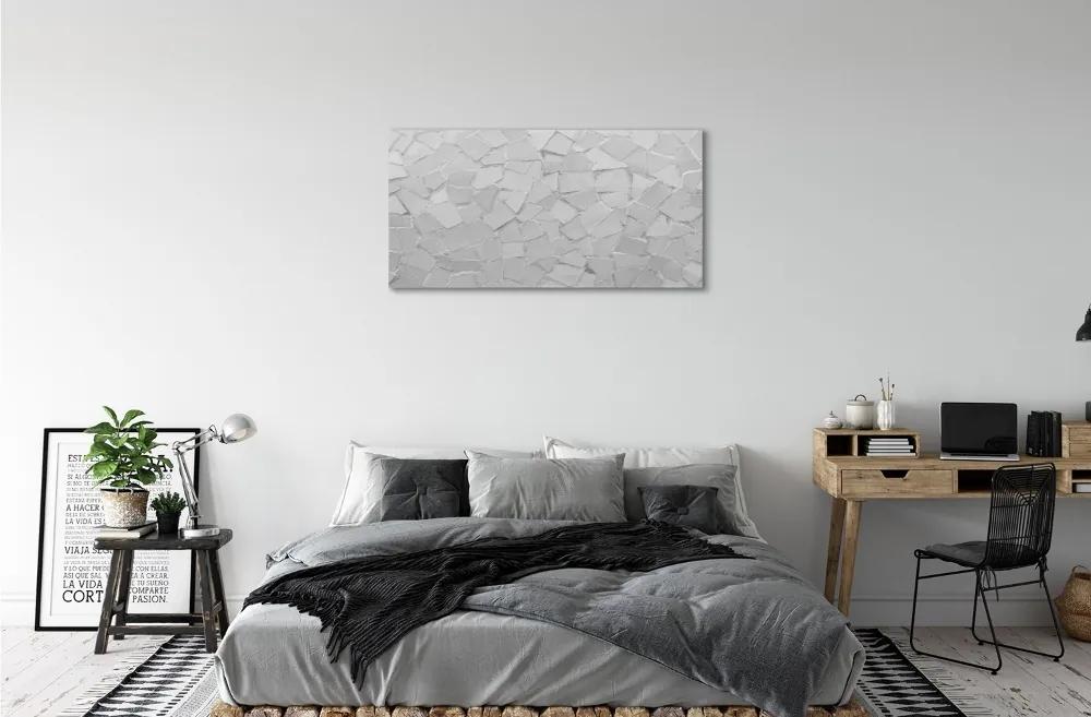 Obrazy na plátně šedivé polygony 120x60 cm
