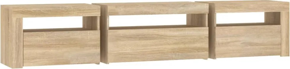 TV skříňka s LED osvětlením dub sonoma 195 x 35 x 40 cm 3152740