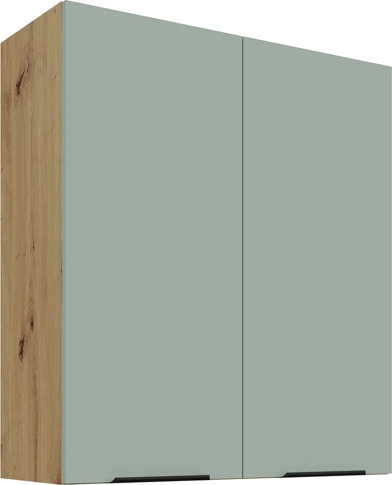 ARIA st | horní skříňka 80 G-90 2F policová | 80 cm | VYSOKÁ | ANTI FINGERPRINT povrch | artisan/aquamarine