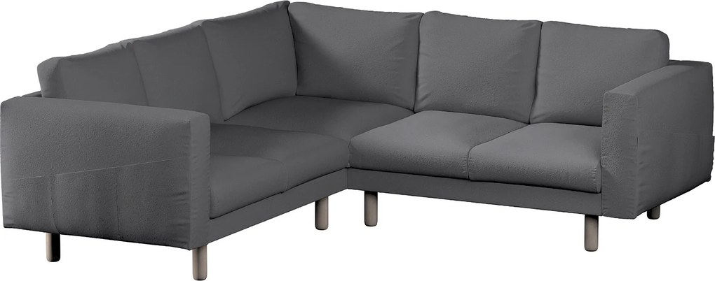 Potah na pohovku IKEA Norsborg rohová 4-místná barva šedá látka pletený vzor