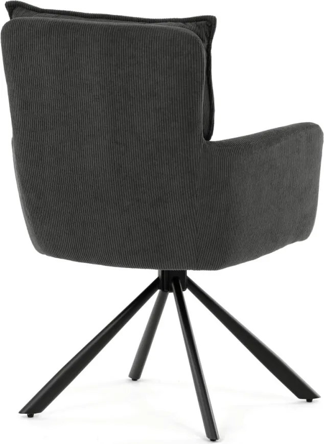 Jídelní židle HC-X1128 GREY2, manšestrová látka, šedá (60 x 67) cm