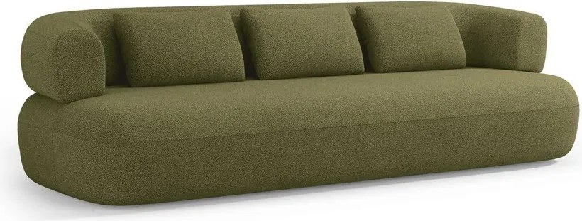 Zelená pohovka z textilie bouclé 200 cm Jenny – Micadoni
