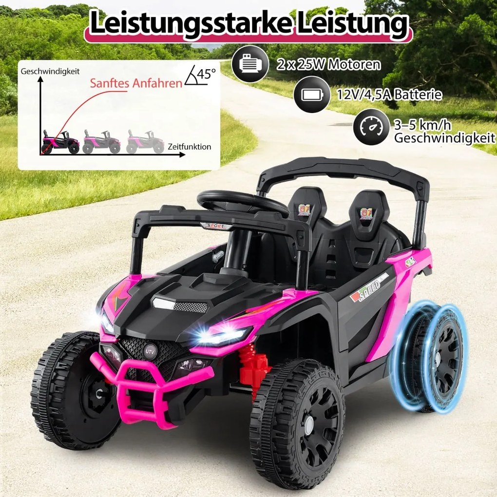 Costway Dětské 12 V elektrické auto s dálkovým ovládáním Electric UTV Truck