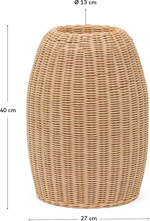 Ratanová váza v přírodní barvě (výška 40 cm) Zilna – Kave Home