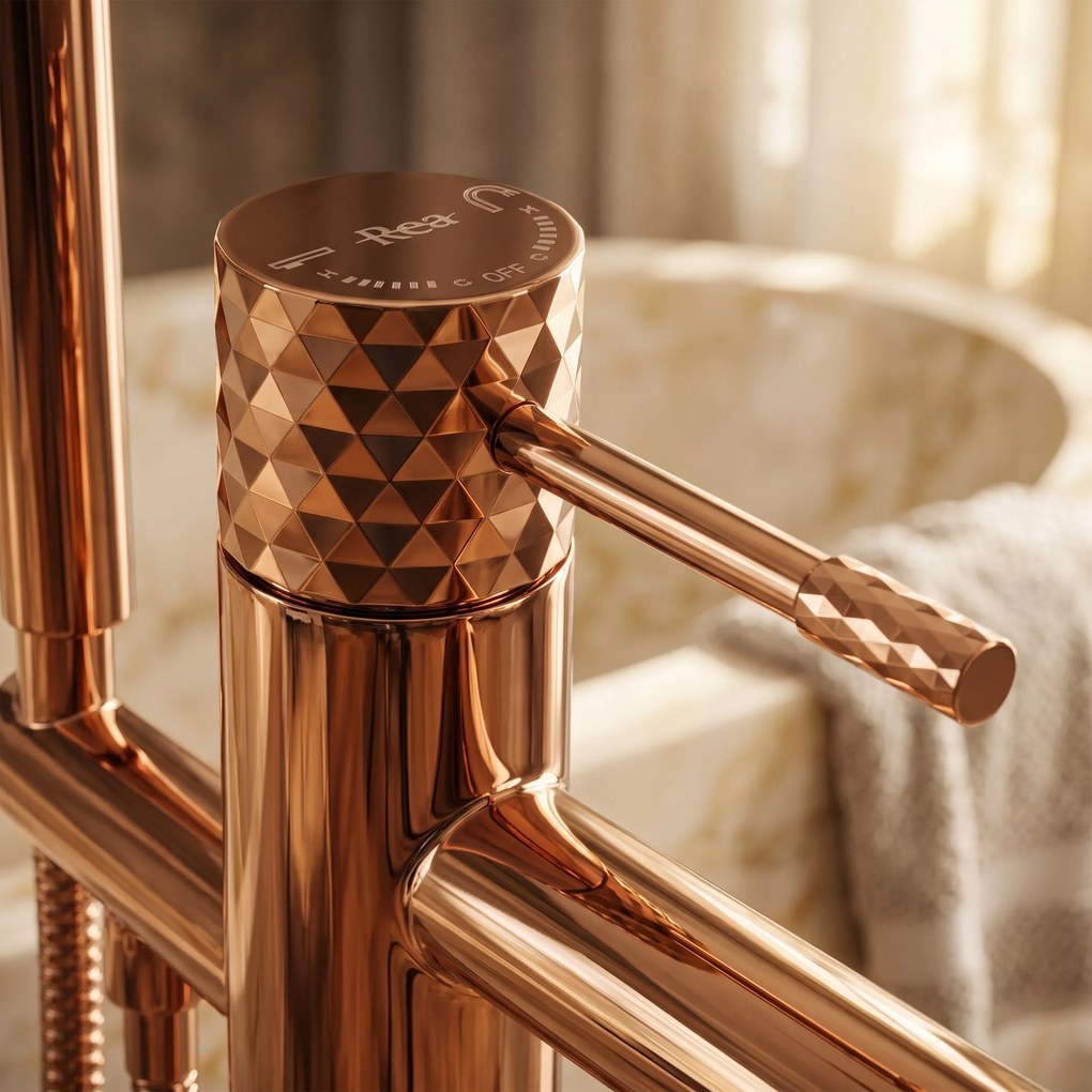 Rea Lungo Diamond, volně stojící baterie, měděná lesklá, REA-B2248