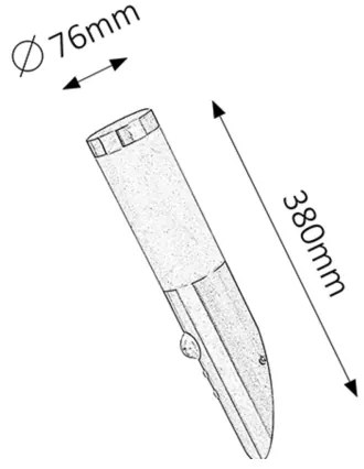 Rabalux 8266 - Venkovní svítidlo se senzorem INOX TORCH 1xE27/25W/230V IP44
