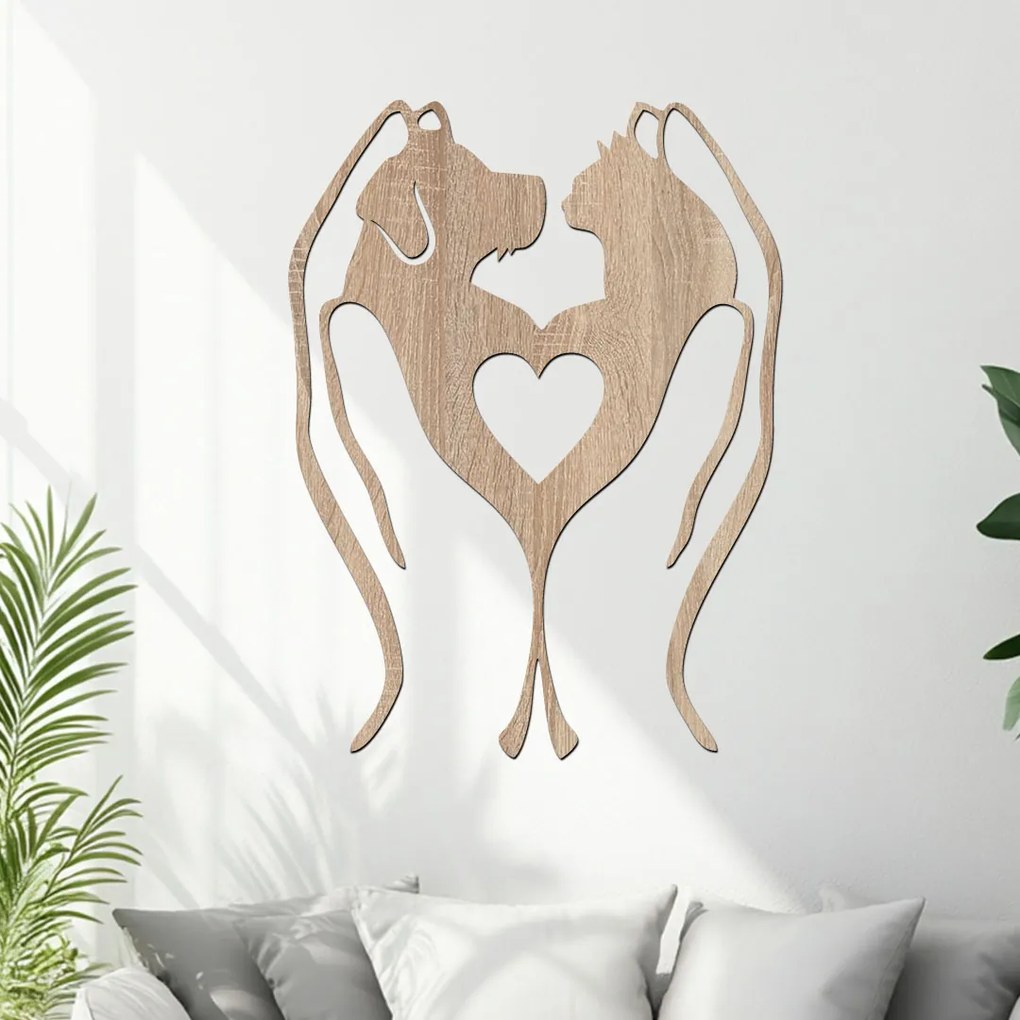 dřevo života Dřevěná dekorace Zvířecí vděčnost Zvolte rozměr (cm): 45x60, Zvolte barvu dekoru: Wenge