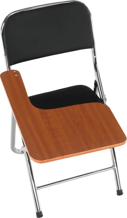 Židle s deskou na psaní, černá/přírodní, TEKER