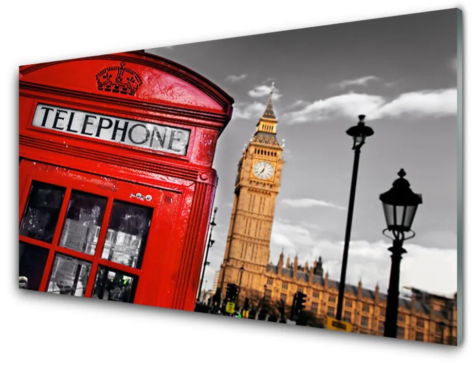akrylový obraz Telefonní Budka Londýn 120x60 cm
