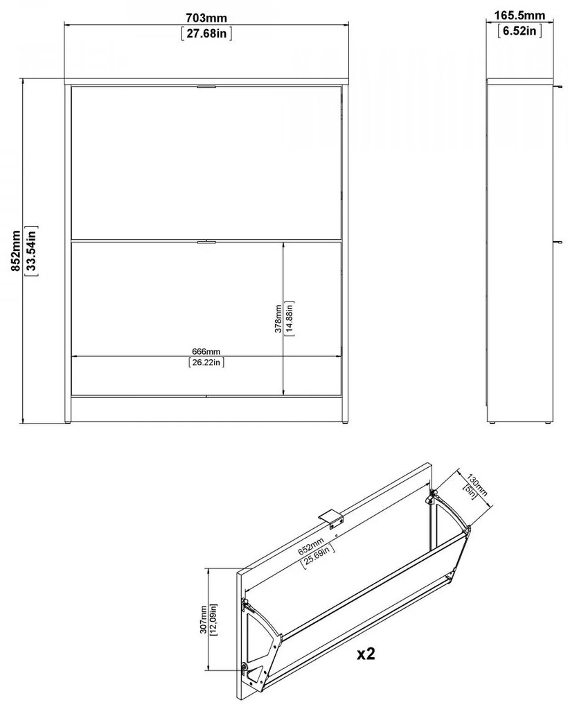 FALCO Botník Flap 001 2KL Odstín: Bílá