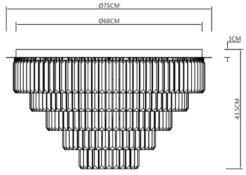 Stropní svítidlo MILANO 12xE14/40W/230V zlatá