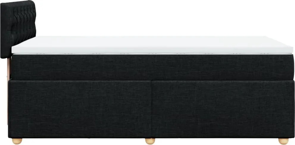 Box spring postel s matrací černá 80 x 200 cm textil 3288816