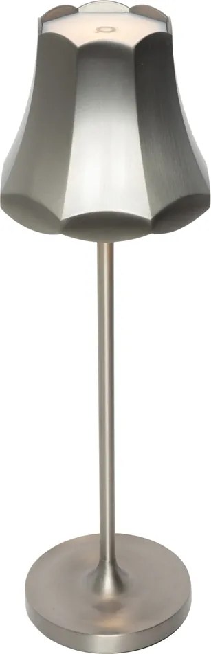 Retro stolní lampa gunmetal dobíjecí IP44 - Granny Biano.cz