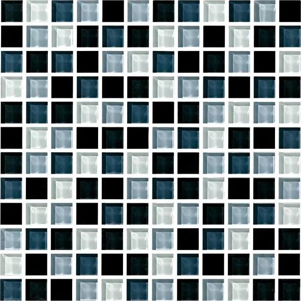 Maxwhite ASHS201 Mozaika skleněná černá bílá šedá 29,7x29,7cm