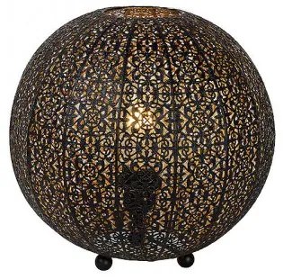 LUCIDE TAHAR Table Lamp E27 D33cm Black, stolní lampa