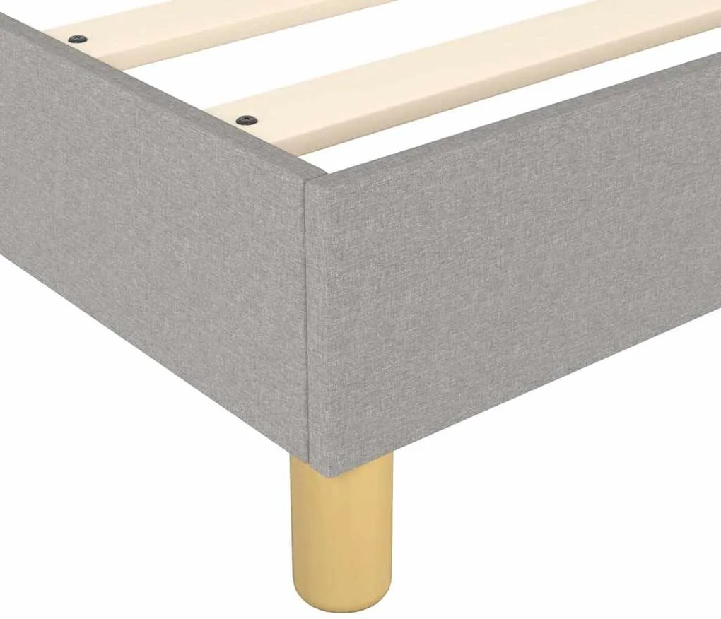 Rám postele s boxspringem světle šedý 140 x 190 cm textil 3120953